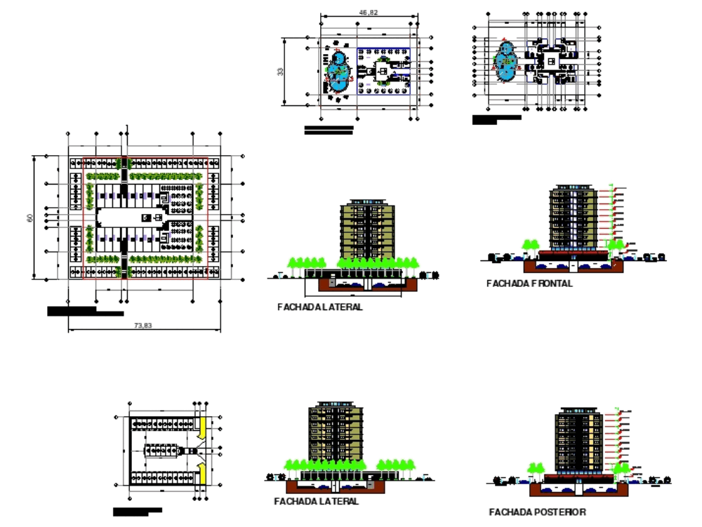 Apartment building design department (2.07 MB) | Bibliocad