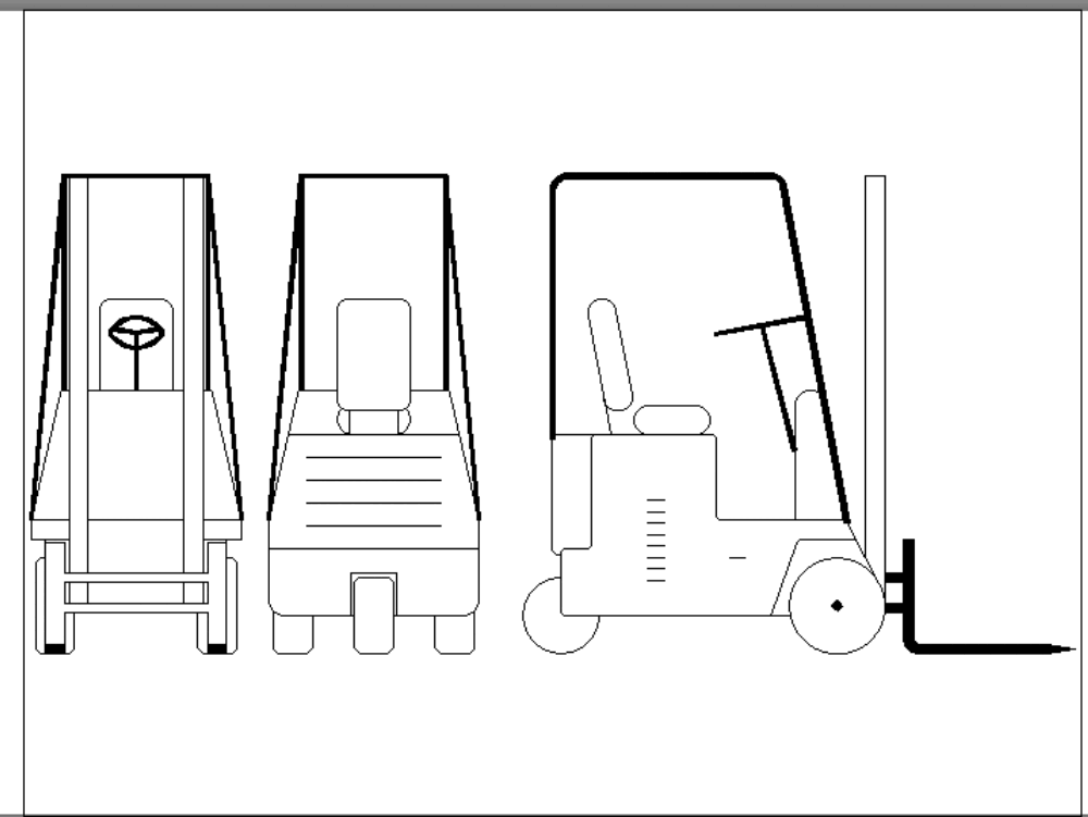 Chariot élévateur dans AutoCAD | Téléchargement CAD gratuit (20.01 KB ...