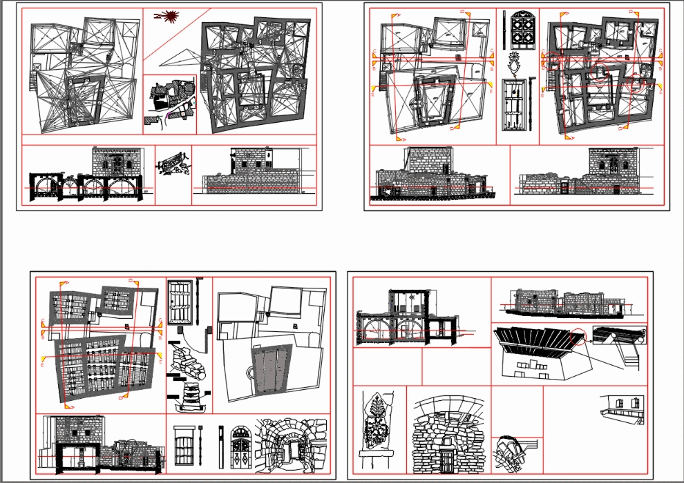 Traditional building in AutoCAD | CAD download (7.46 MB) | Bibliocad