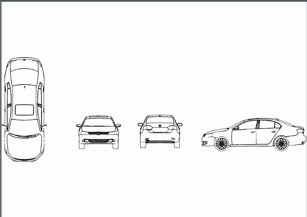 Automovil jetta 2015 en AutoCAD | Descargar CAD gratis (664.44 KB ...