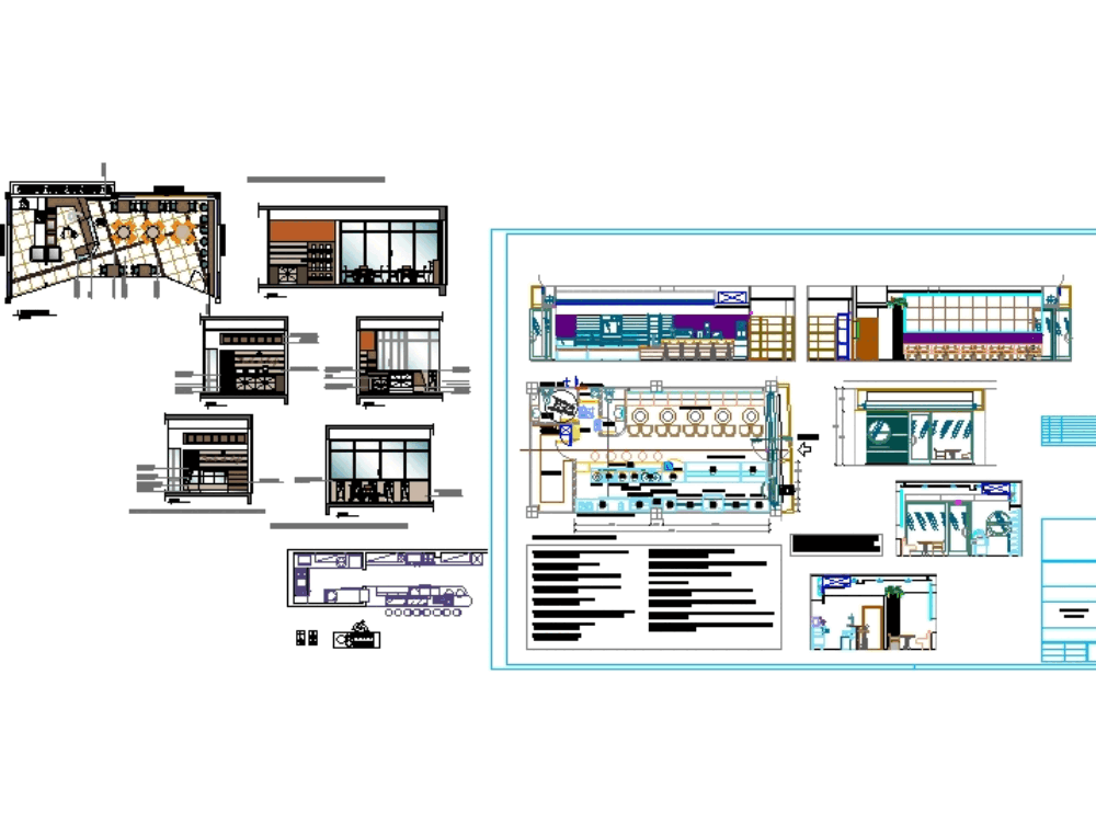 Cafeteria em AutoCAD | Baixar CAD (620.84 KB) | Bibliocad