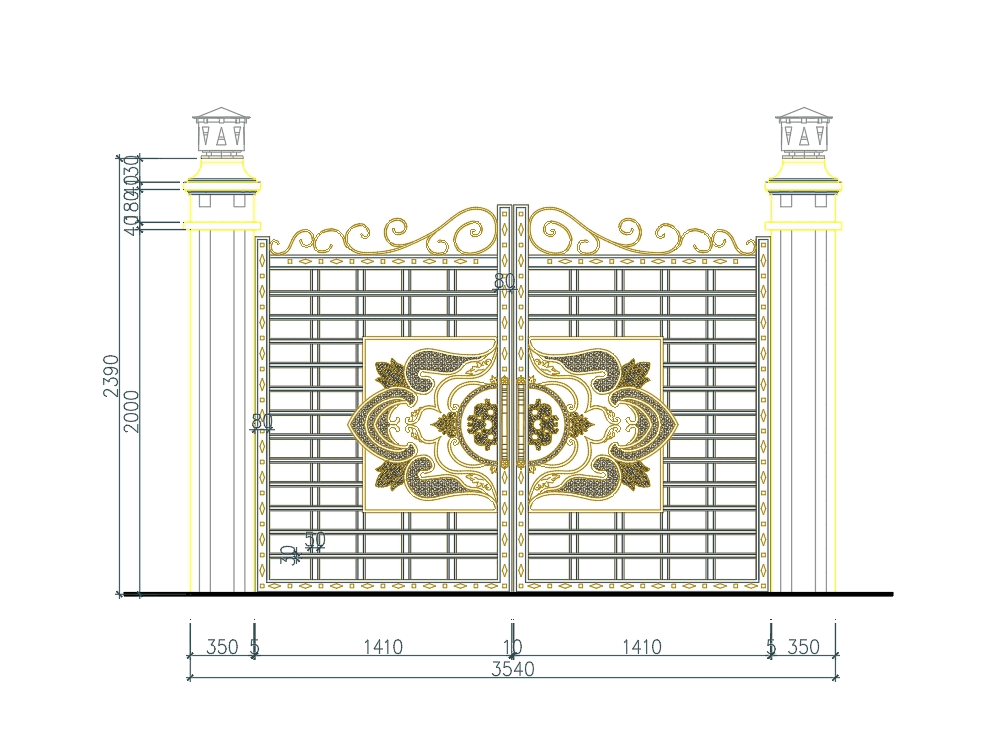 2d Front Elevation Drawings