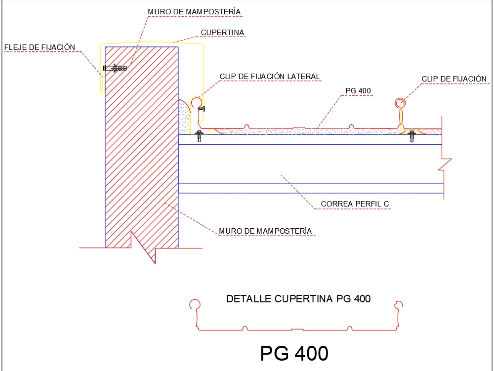 Detalle de cupertina en AutoCAD | Descargar CAD (30.8 KB) | Bibliocad