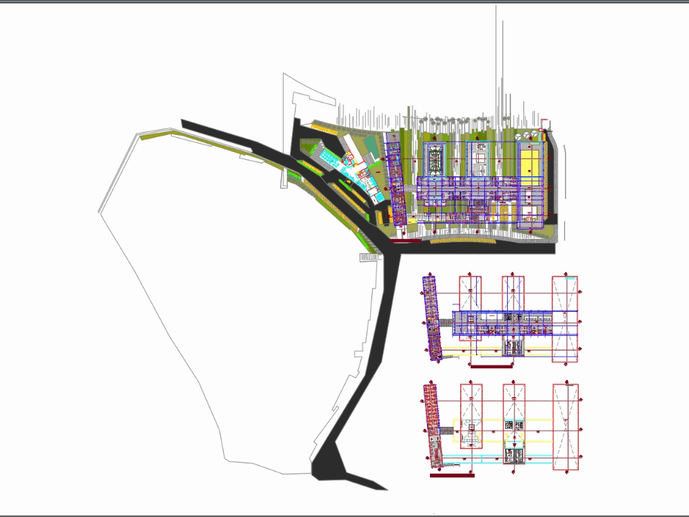 High performance sports center in AutoCAD | CAD (5.82 MB) | Bibliocad