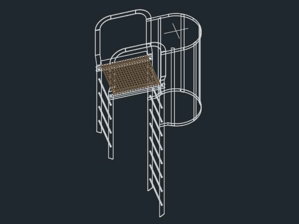 Access ladder in AutoCAD | CAD download (605.42 KB) | Bibliocad