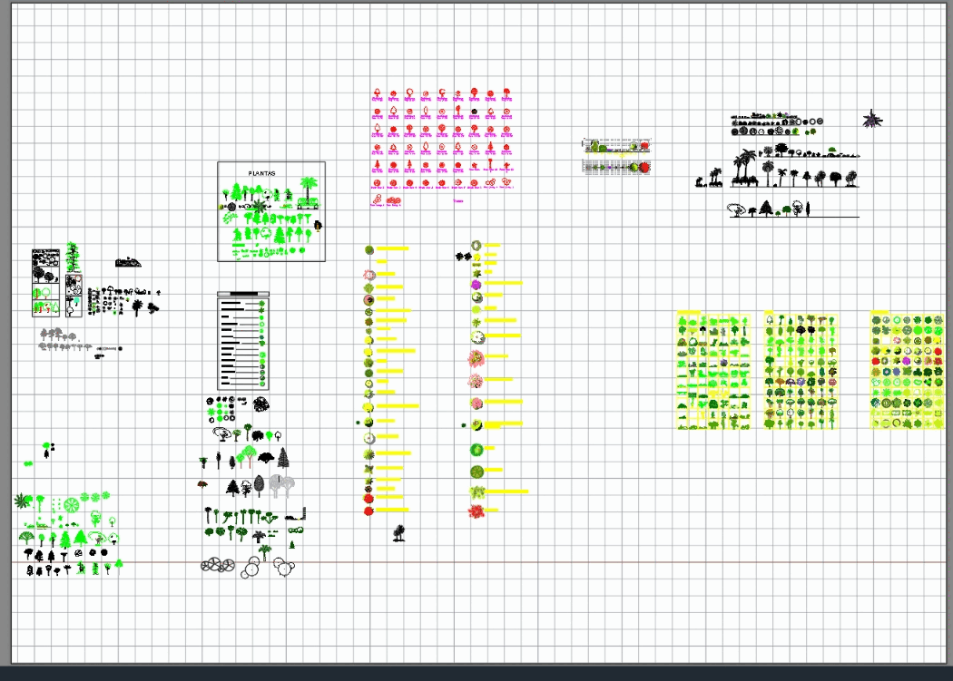 Vegetacion en AutoCAD | Descargar CAD (21.24 MB) | Bibliocad