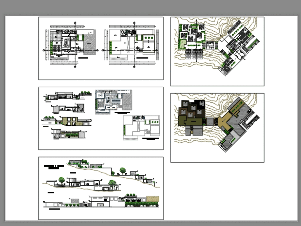 Complejo turistico en AutoCAD | Descargar CAD (15.98 MB) | Bibliocad