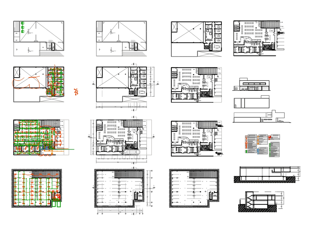 Supermarket in AutoCAD | CAD download (614.59 KB) | Bibliocad