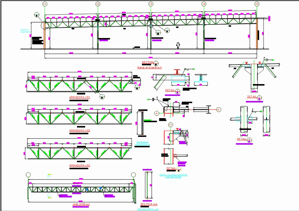 Structure in AutoCAD | CAD download (313.9 KB) | Bibliocad