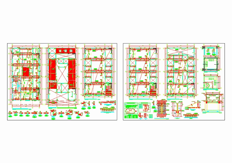 Hostel in AutoCAD | CAD download (3.85 MB) | Bibliocad