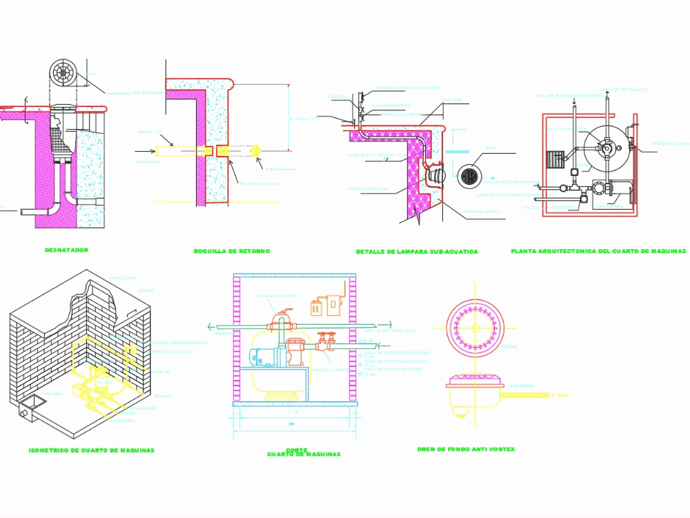 Detalles de alberca en AutoCAD | Descargar CAD (106.78 KB) | Bibliocad