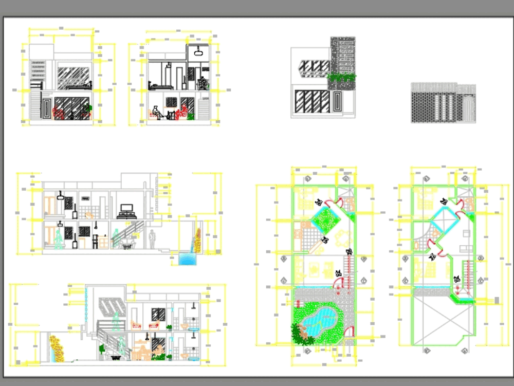 Vivienda minimalista en AutoCAD | Descargar CAD (1.39 MB) | Bibliocad