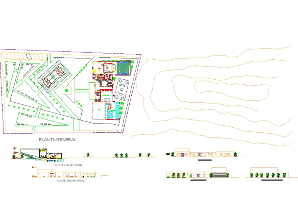 Centro cultural en AutoCAD | Descargar CAD (3.38 MB) | Bibliocad