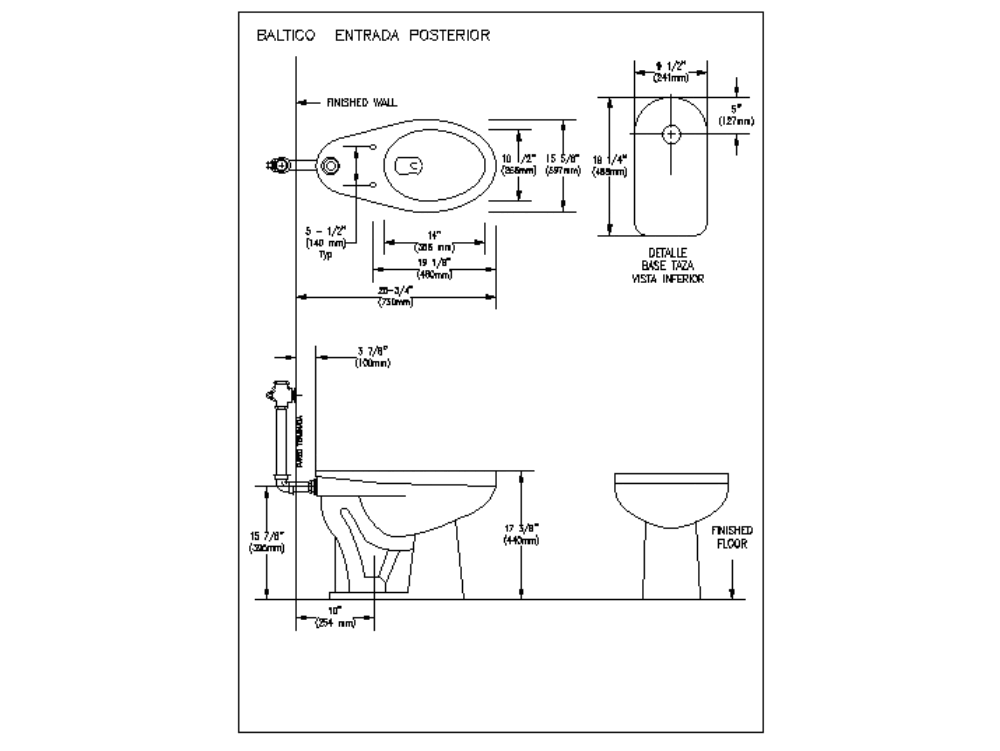 Corona institutional toilet in AutoCAD | CAD (49.81 KB) | Bibliocad