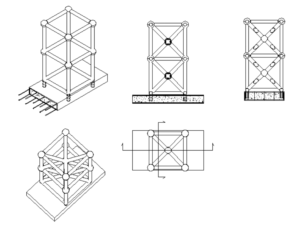 Detalle spaceframe en AutoCAD | Descargar CAD gratis (136.96 KB ...