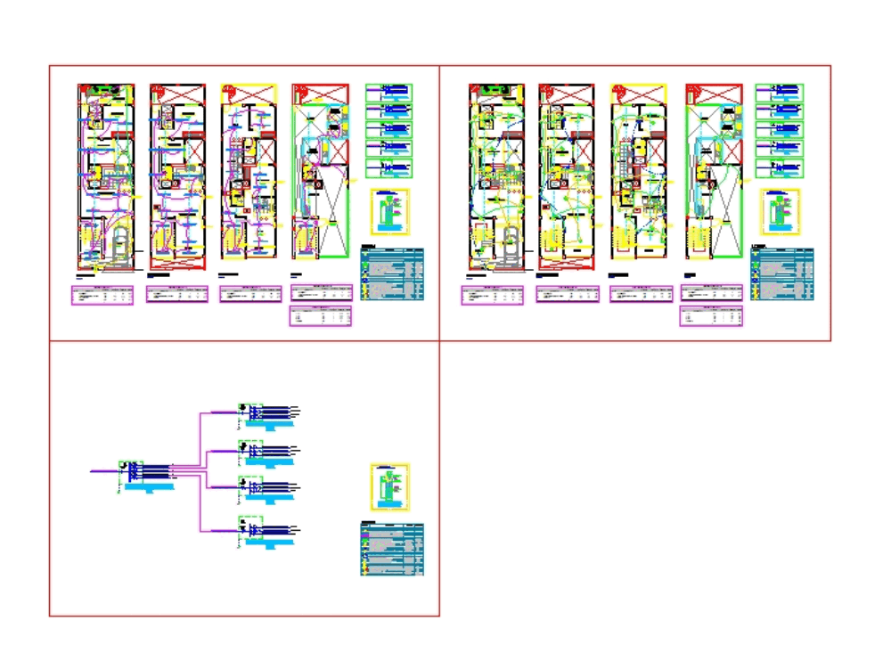 Vivienda multifamiliar; electricas en AutoCAD | CAD (944.44 KB) | Bibliocad