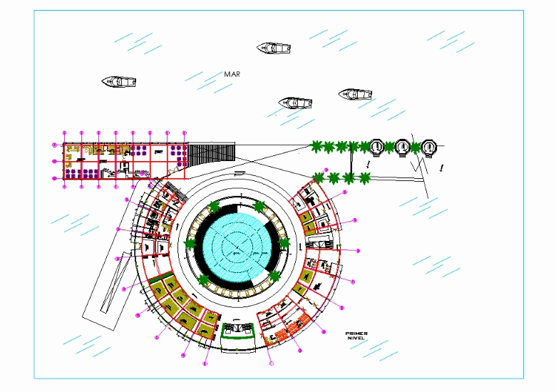 Tourist center in AutoCAD | CAD download (2.97 MB) | Bibliocad