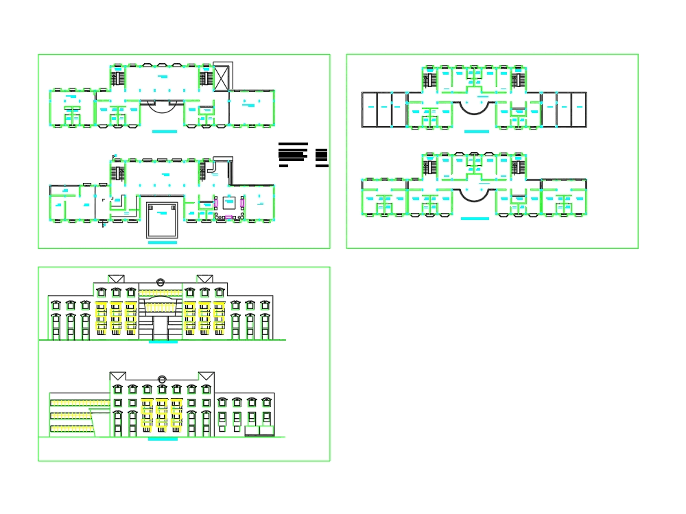 Hotel en AutoCAD | Descargar CAD gratis (222.51 KB) | Bibliocad