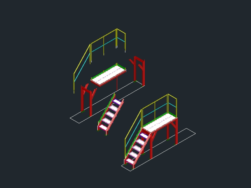 Inspection platform in AutoCAD | CAD download (652.4 KB) | Bibliocad