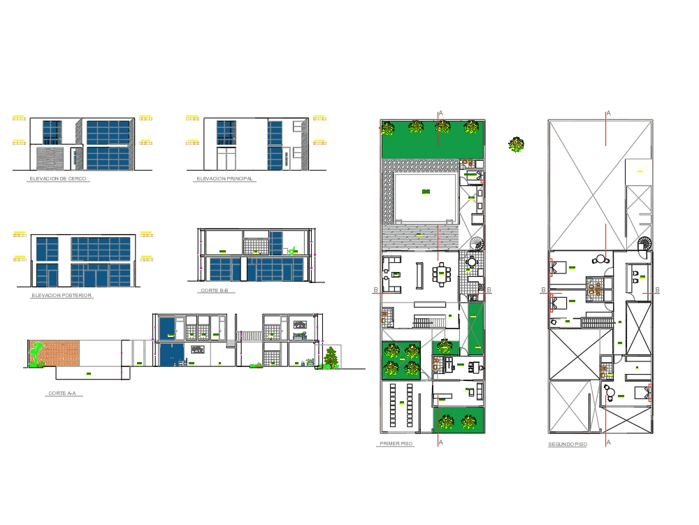 Vivienda - consultorio medico en AutoCAD | CAD (1.33 MB) | Bibliocad