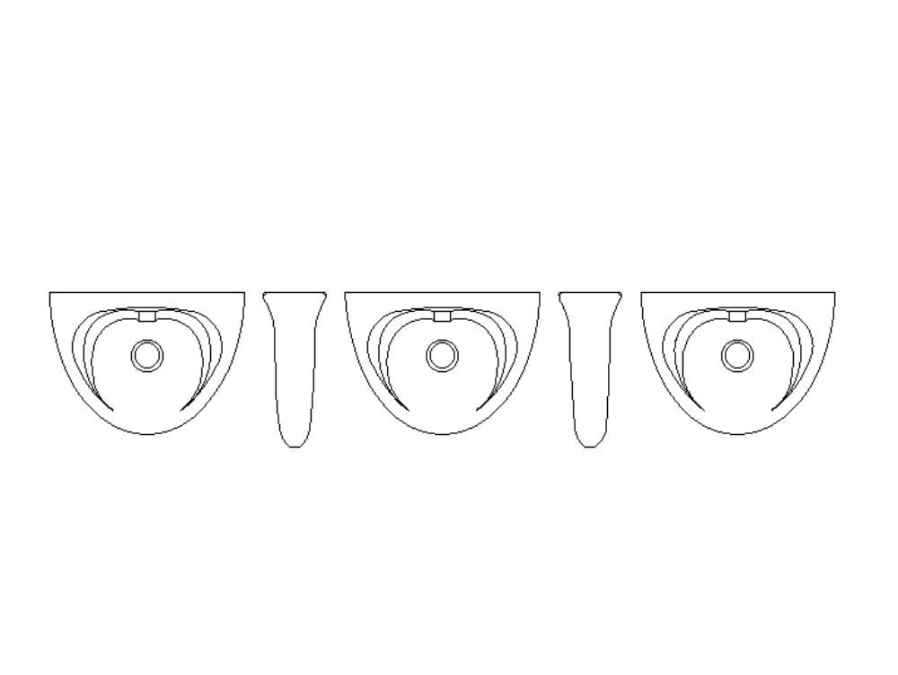 Mingitorios en AutoCAD | Descargar CAD gratis (82.81 KB) | Bibliocad