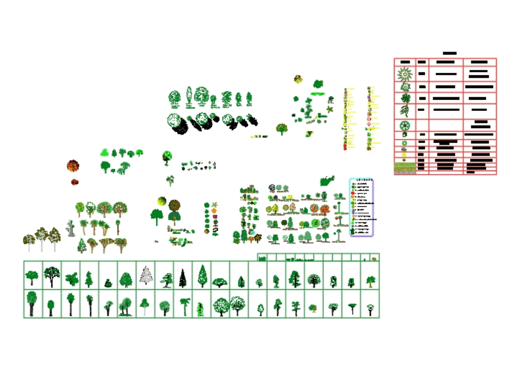 Trees in AutoCAD | CAD download (13.43 MB) | Bibliocad