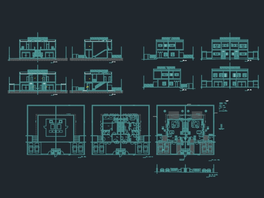 Doble - ático en AutoCAD | Descargar CAD (785.98 KB) | Bibliocad
