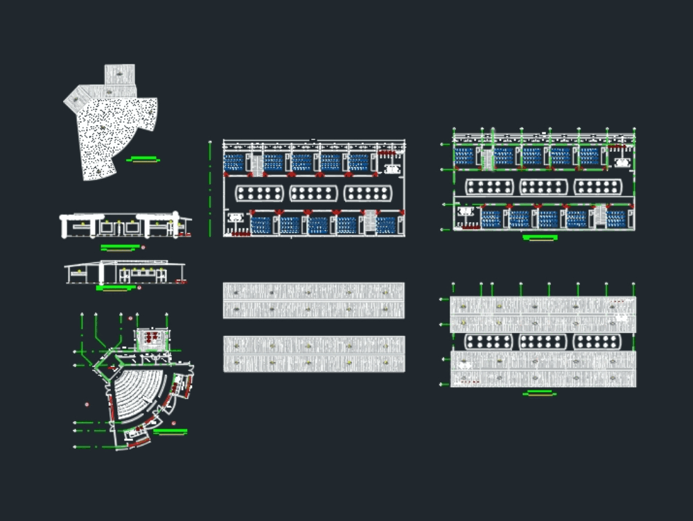 Auditorium and classrooms in AutoCAD | Download CAD free (1.42 MB ...