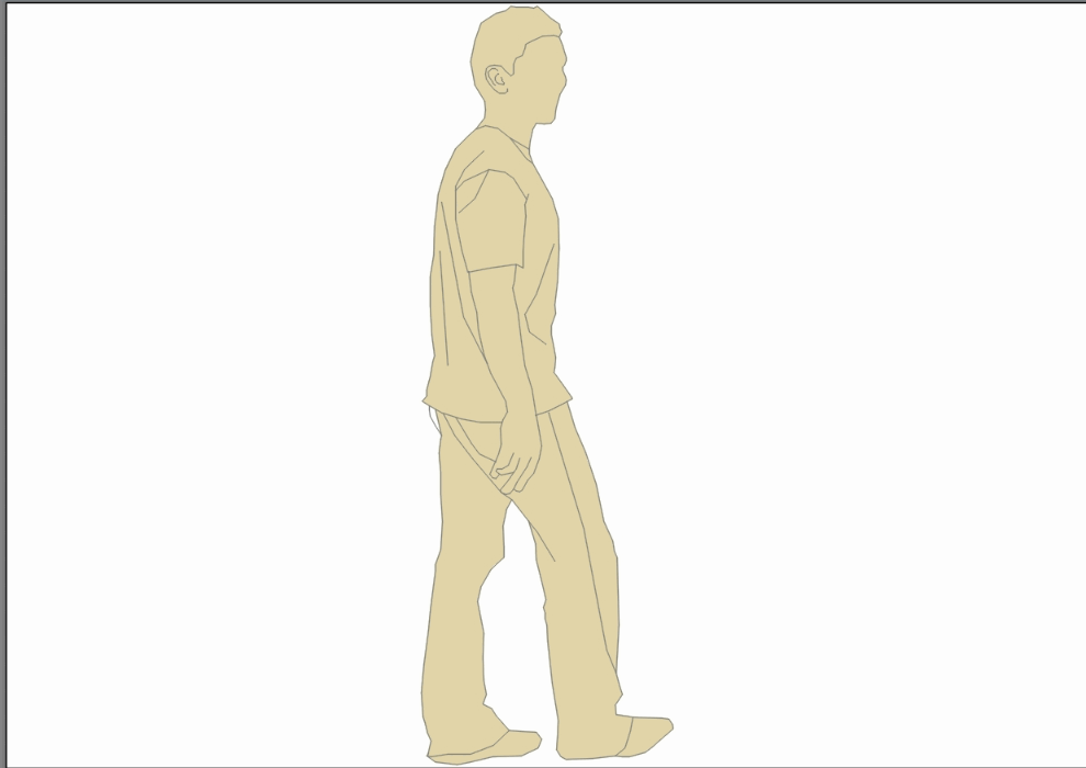 Person walking - 2d in AutoCAD | Download CAD free (469.86 KB) | Bibliocad
