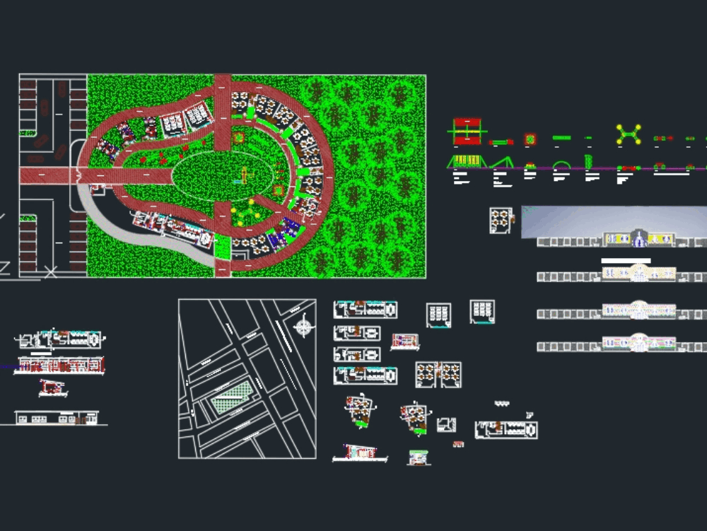 Kinder garden in AutoCAD | CAD download (2.75 MB) | Bibliocad