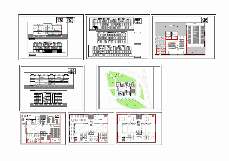 Centro cultural en AutoCAD | Descargar CAD (1.38 MB) | Bibliocad