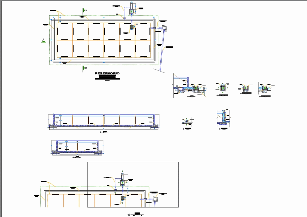 Reservorio en AutoCAD | Descargar CAD (533.36 KB) | Bibliocad