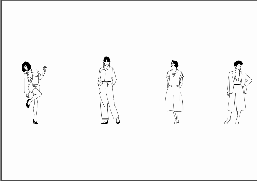 2d women in AutoCAD | CAD download (71.45 KB) | Bibliocad