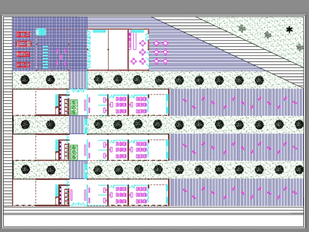 School in AutoCAD | Download CAD free (1.4 MB) | Bibliocad