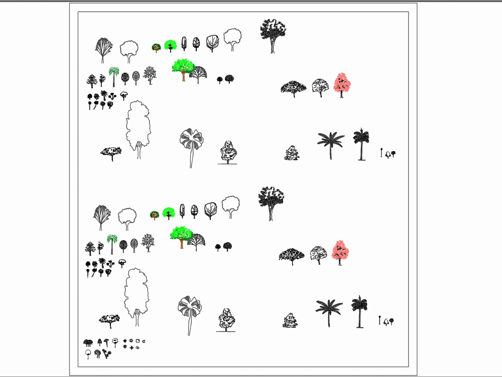 Trees in AutoCAD | Download CAD free (2.52 MB) | Bibliocad