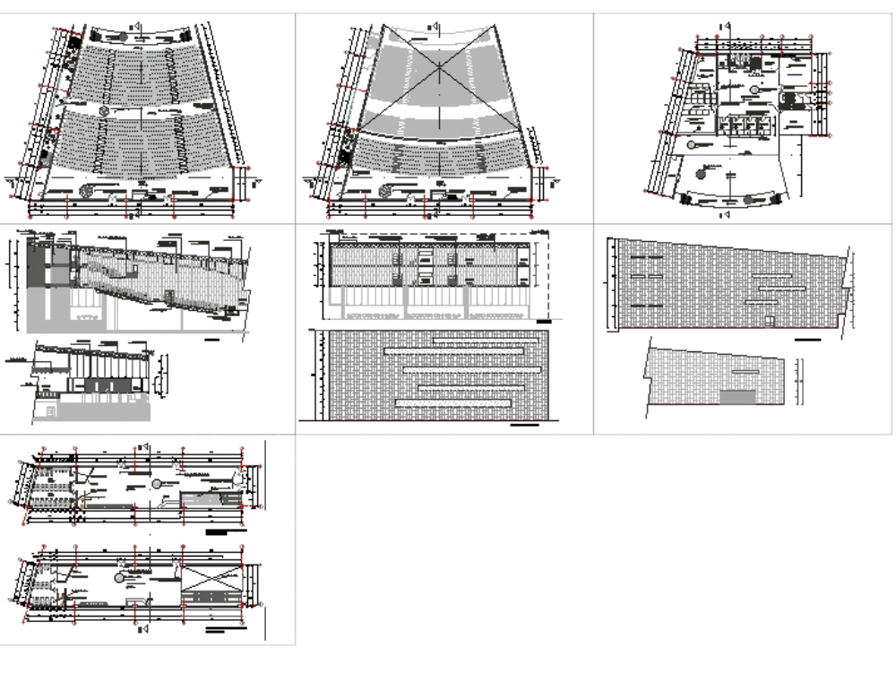Auditorium in AutoCAD | Download CAD free (3.15 MB) | Bibliocad