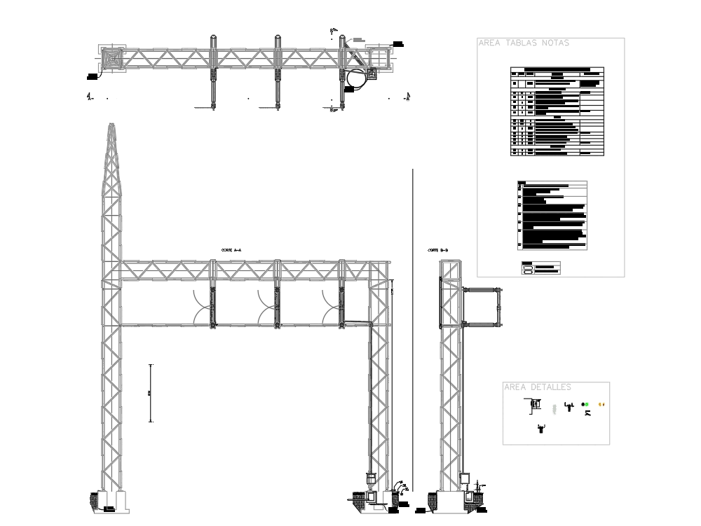 Seccionador 115 kv en portico en AutoCAD | CAD (1.02 MB) | Bibliocad