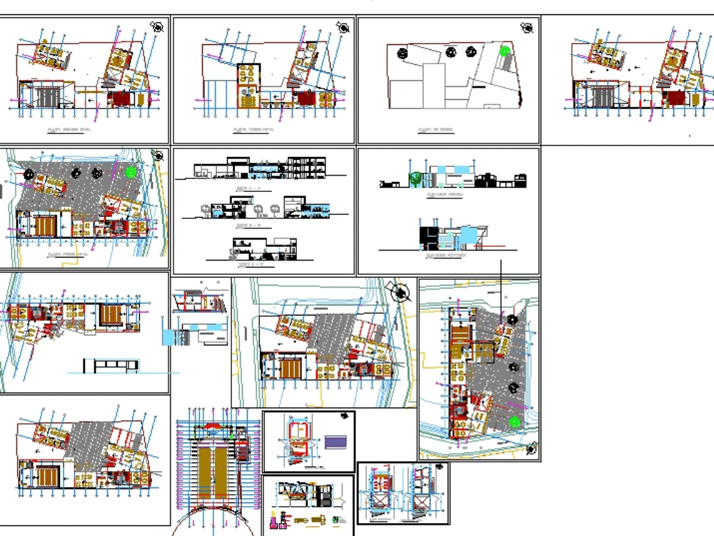 Detalles estructural de bambu en AutoCAD | CAD (5.2 MB) | Bibliocad