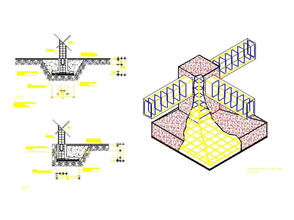 Zapata Aislada Con Armadero Detalle En Autocad Cad 3667 Kb Bibliocad