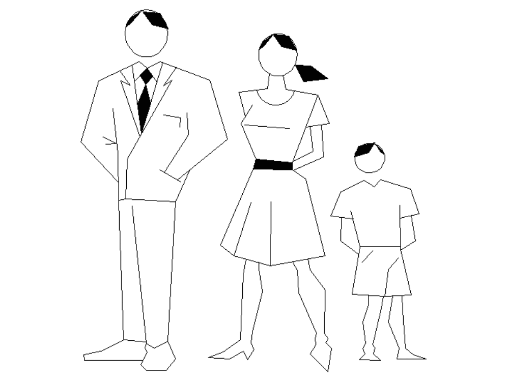 Personas en AutoCAD | Descargar CAD (1.1 MB) | Bibliocad