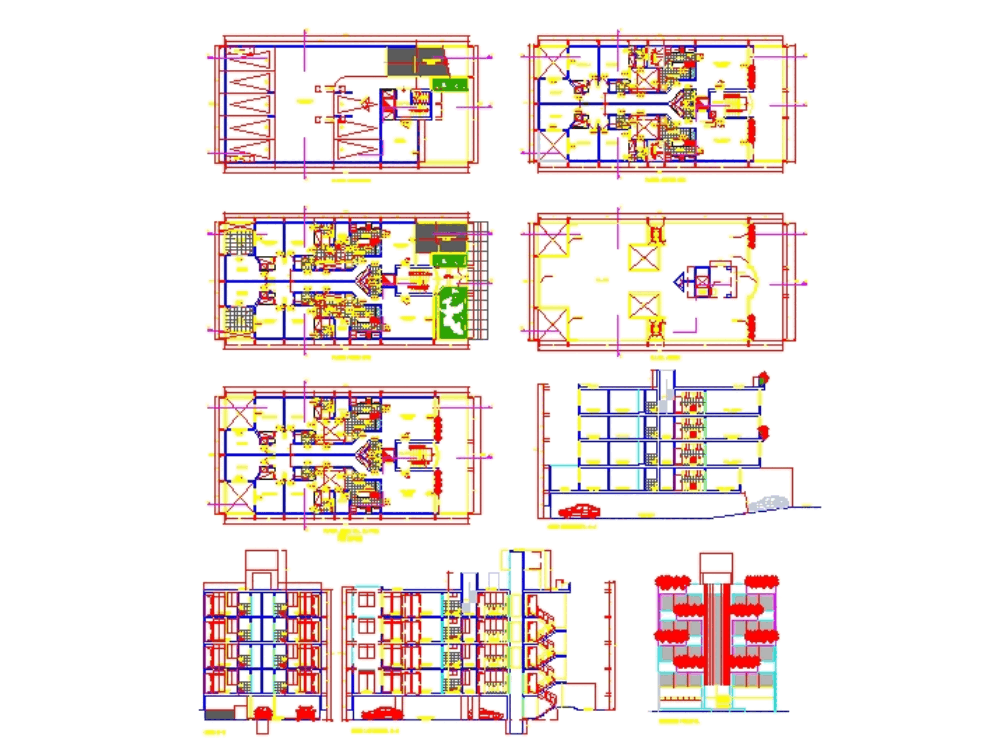Edificio en AutoCAD | Descargar CAD (1.21 MB) | Bibliocad
