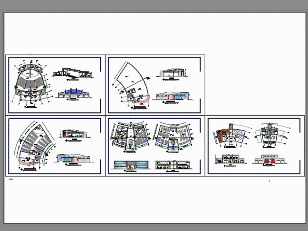 Centro cultural en AutoCAD | Descargar CAD (6.23 MB) | Bibliocad