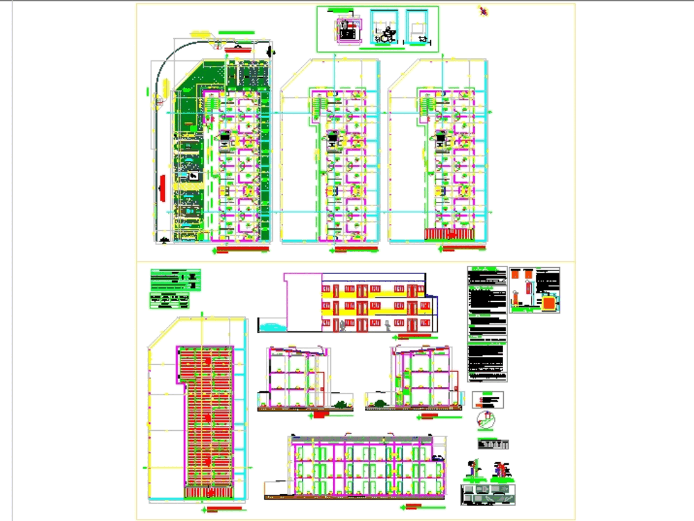 Residential building in AutoCAD | Download CAD free (1.23 MB) | Bibliocad