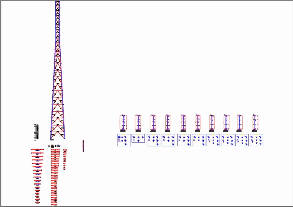 Telecommunication tower in AutoCAD | CAD download (2.16 MB) | Bibliocad