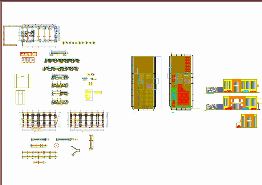 Plano de estructuras de local comunal (1.33 MB) | Bibliocad