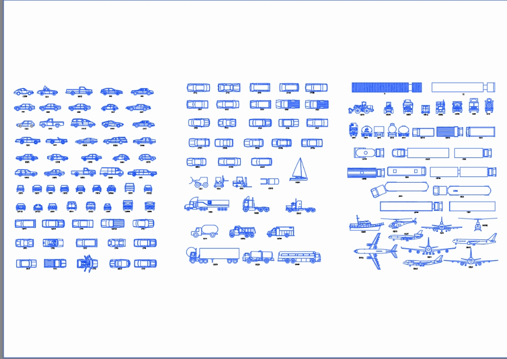 Transport vehicles in AutoCAD | Download CAD free (830.57 KB) | Bibliocad