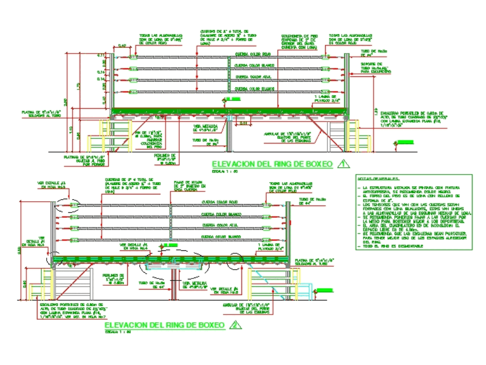 Boxing ring in AutoCAD | CAD download (725.05 KB) | Bibliocad