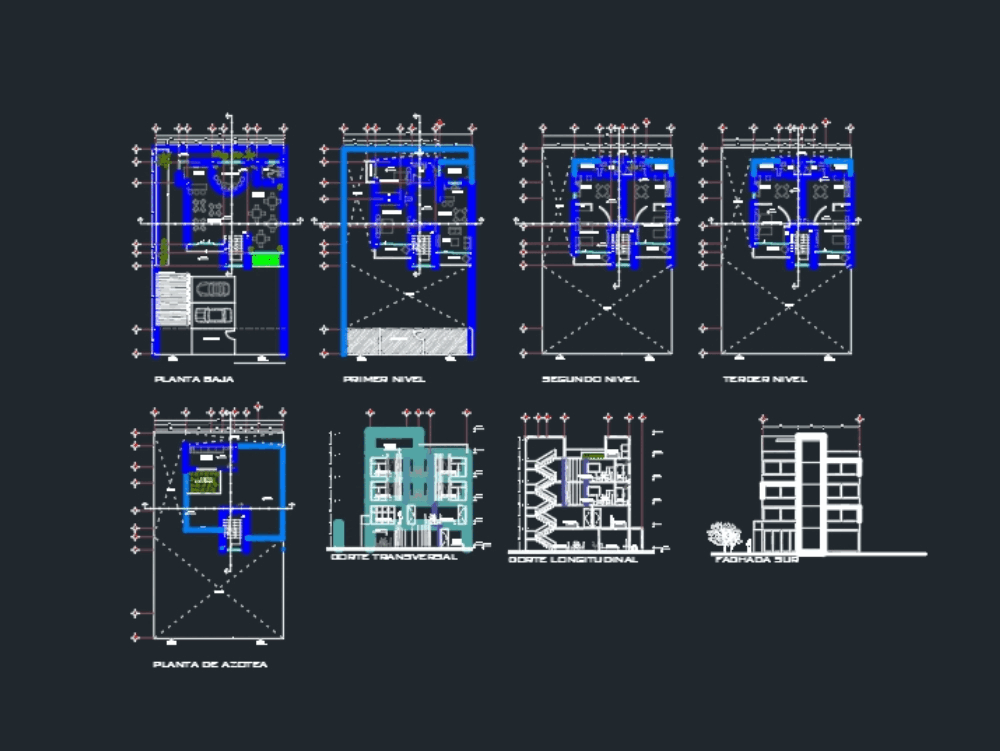 Student house in AutoCAD | CAD download (870.25 KB) | Bibliocad