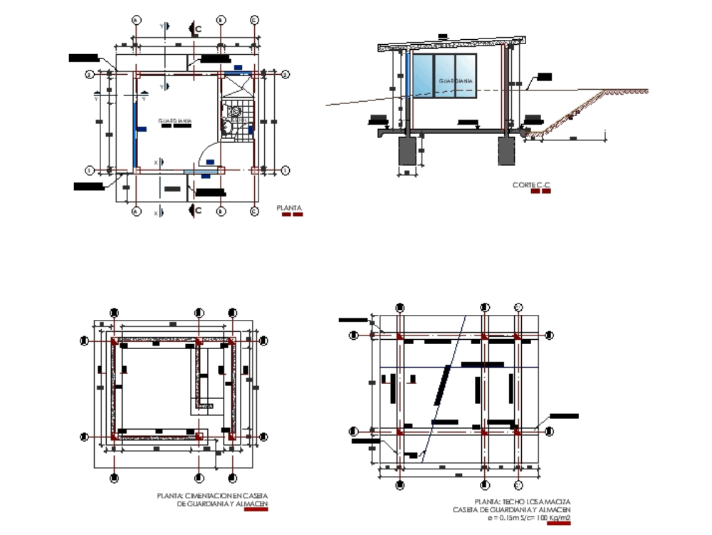 Security case in AutoCAD | CAD download (163.95 KB) | Bibliocad