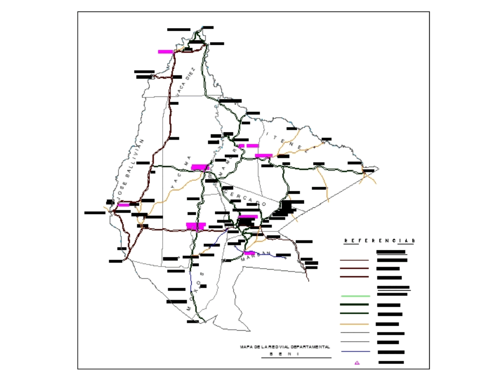 Mapa de beni em AutoCAD | Baixar CAD Grátis (424.17 KB) | Bibliocad